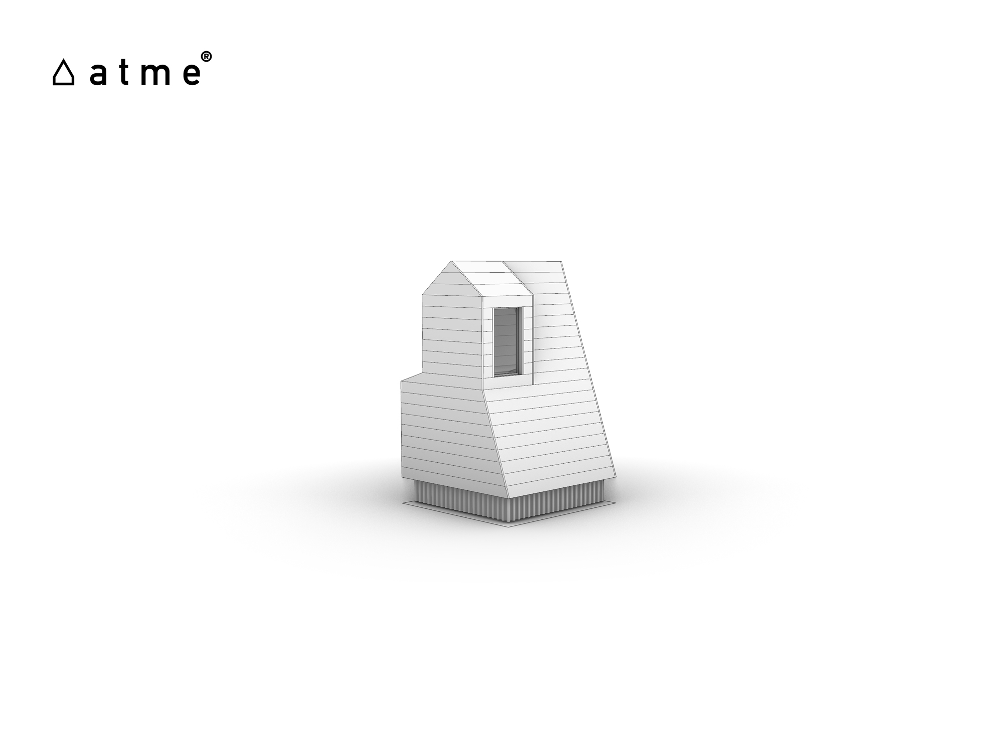 Nurdachhaus mit zwei Etagen und Gauben